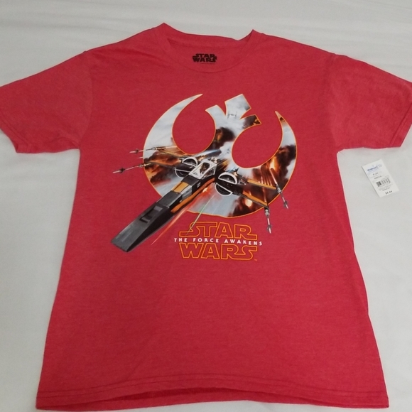 Star Wars | Shirts | Star Wars Mens The Force Awakens Red Tshirt New ...